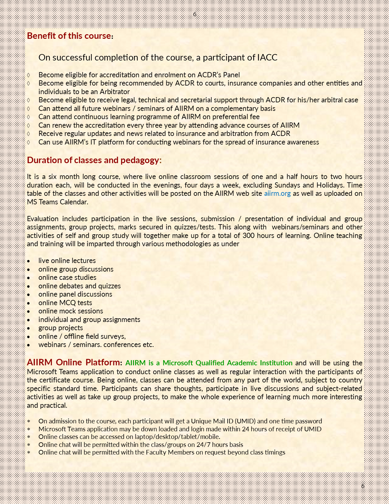 Admission Prospectus 6 – IACC 4th Batch – Asean Institute of Insurance ...